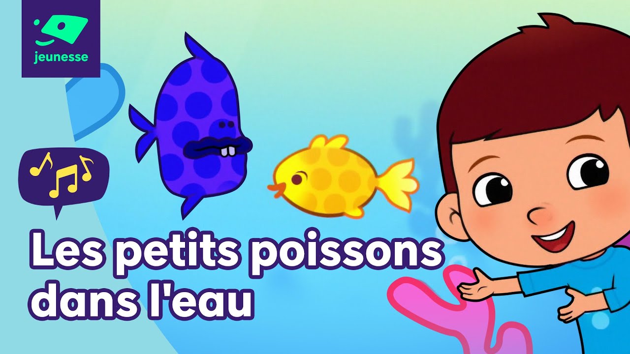 Les petits poissons dans l'eau 🐟 Chanson pour enfant 🎵 | Les comptines ...