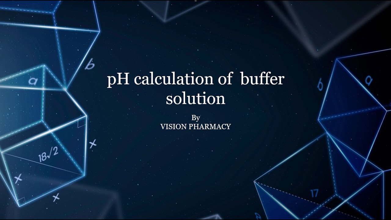 pH calculation of buffer solution l Physical Pharmaceutics-I l Sem- lll - YouTube