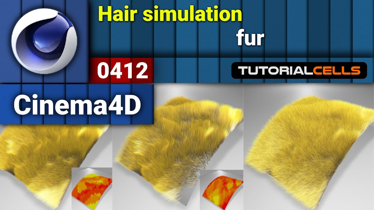 0412. hair simulation ( fur ) in cinema 4d - YouTube