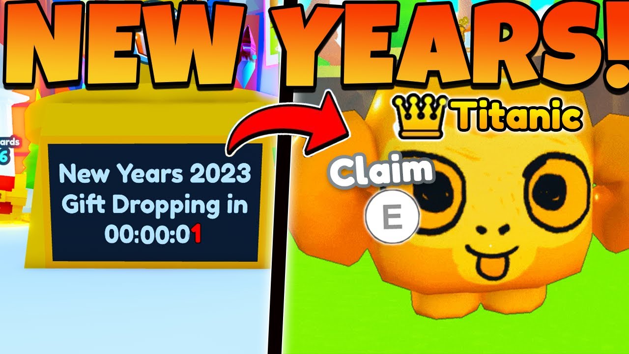 🎉NEW YEARS UPDATE IS HERE! New 2023 Gift Drop In Pet Simulator X - YouTube