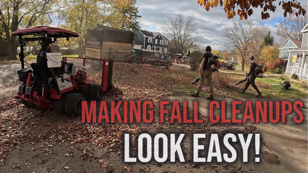Fall Cleanup Made EASY With A 3 Man Crew And A Ventrac! - YouTube