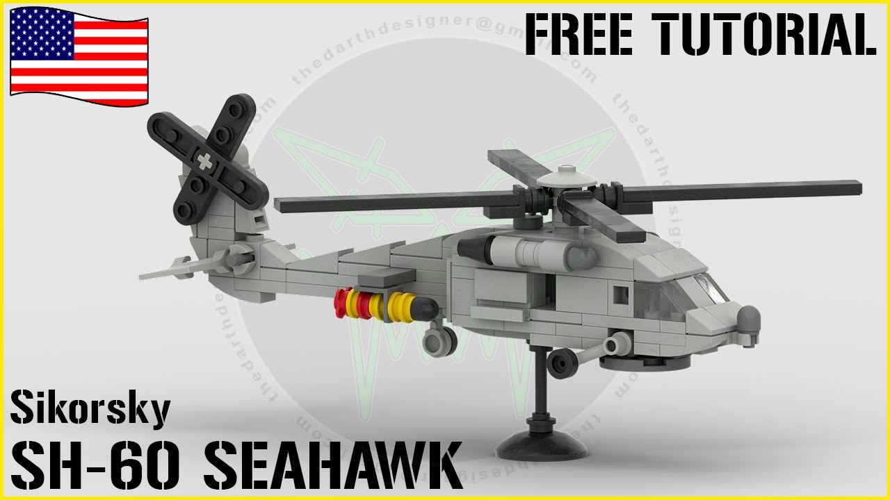 LEGO TUTORIAL | SH-60 Seahawk - 1/100 Scale - YouTube