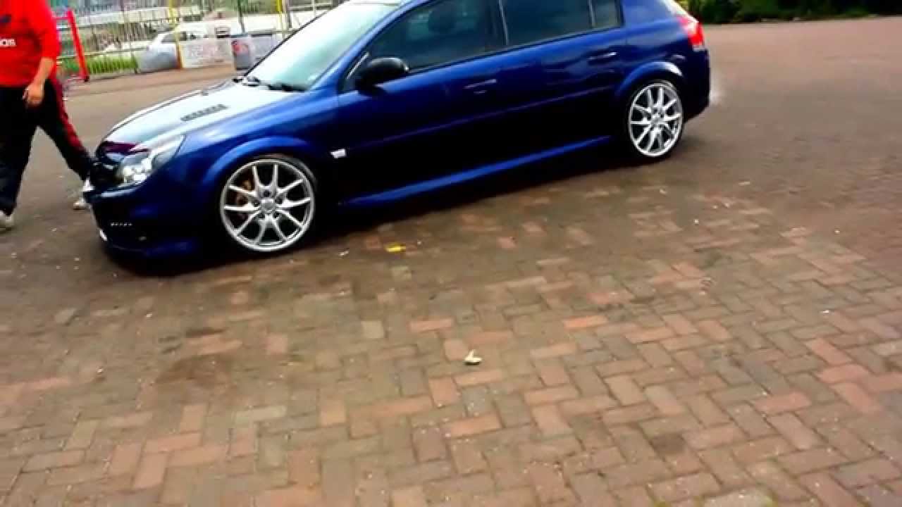 Signum vxr 2.8t v6 3" turbo back de-cat exhaust - YouTube
