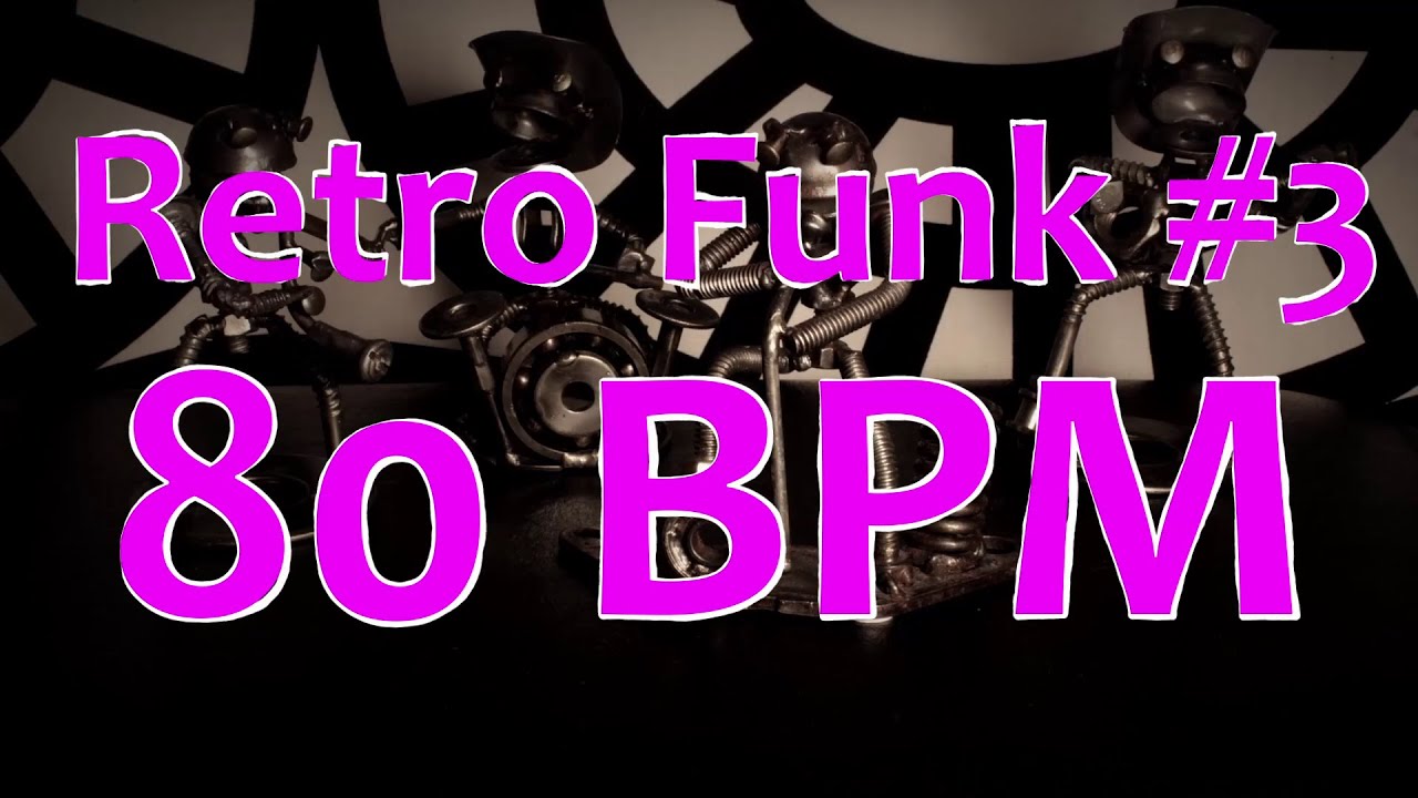 80 BPM - Retro Funk #3 - 4/4 Drum Beat - Drum Track - Funk Drum beat ...