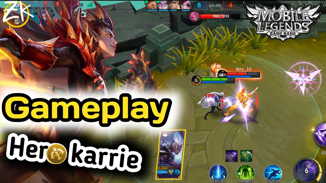 GAMEPLAY HERO KARRIE AUTO VICTORY ||MOBILE LEGENDS - YouTube