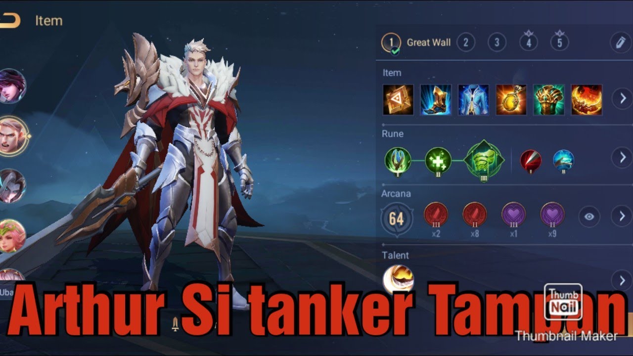 Butuh tanker..? Pake Arthur Hero AOV Gameplay - Arena Of Valor ...