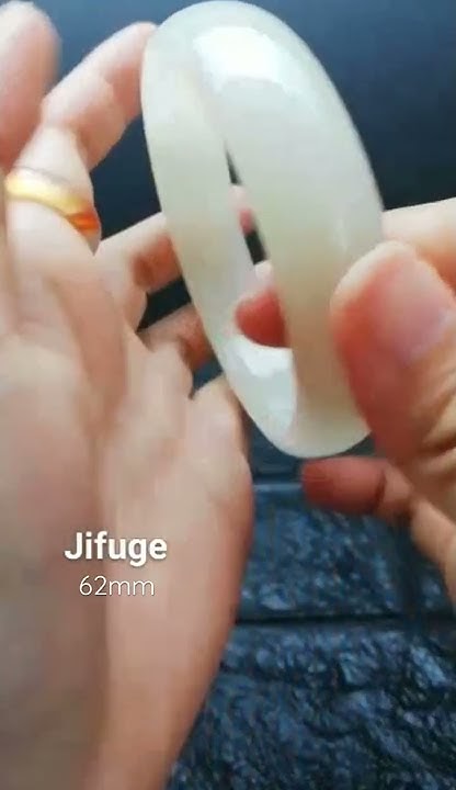 62mm natural jade bangle J96 - YouTube