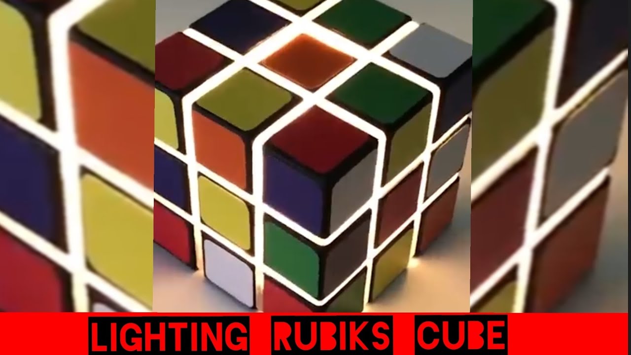 Lighting Rubiks Cube 😯💯 #rubikscube #light #lighting #video - YouTube