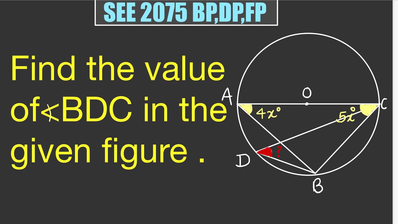 SEE QUESTION 2075- BP,DP,FP 8(b)/Circle/Geometry (2 marks) - YouTube