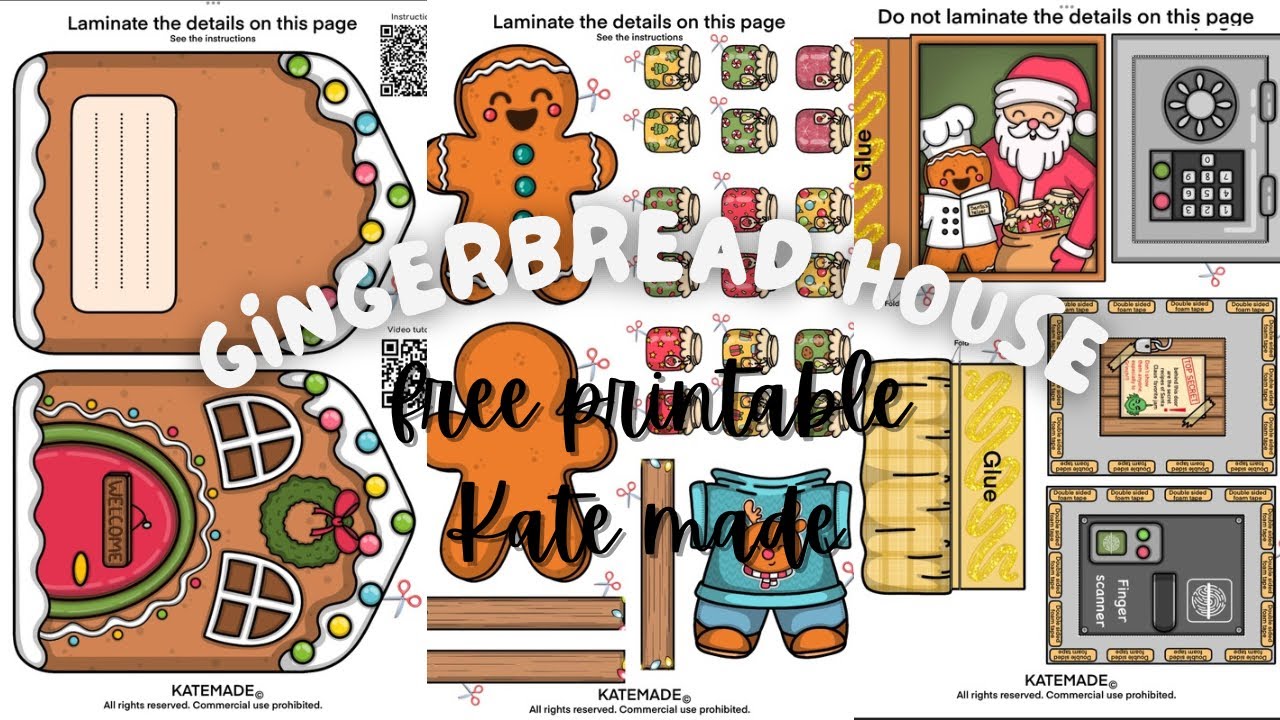 Gingerbread House | Free Printable | Clear PDF | KATE MADE | Kesiya’s ...