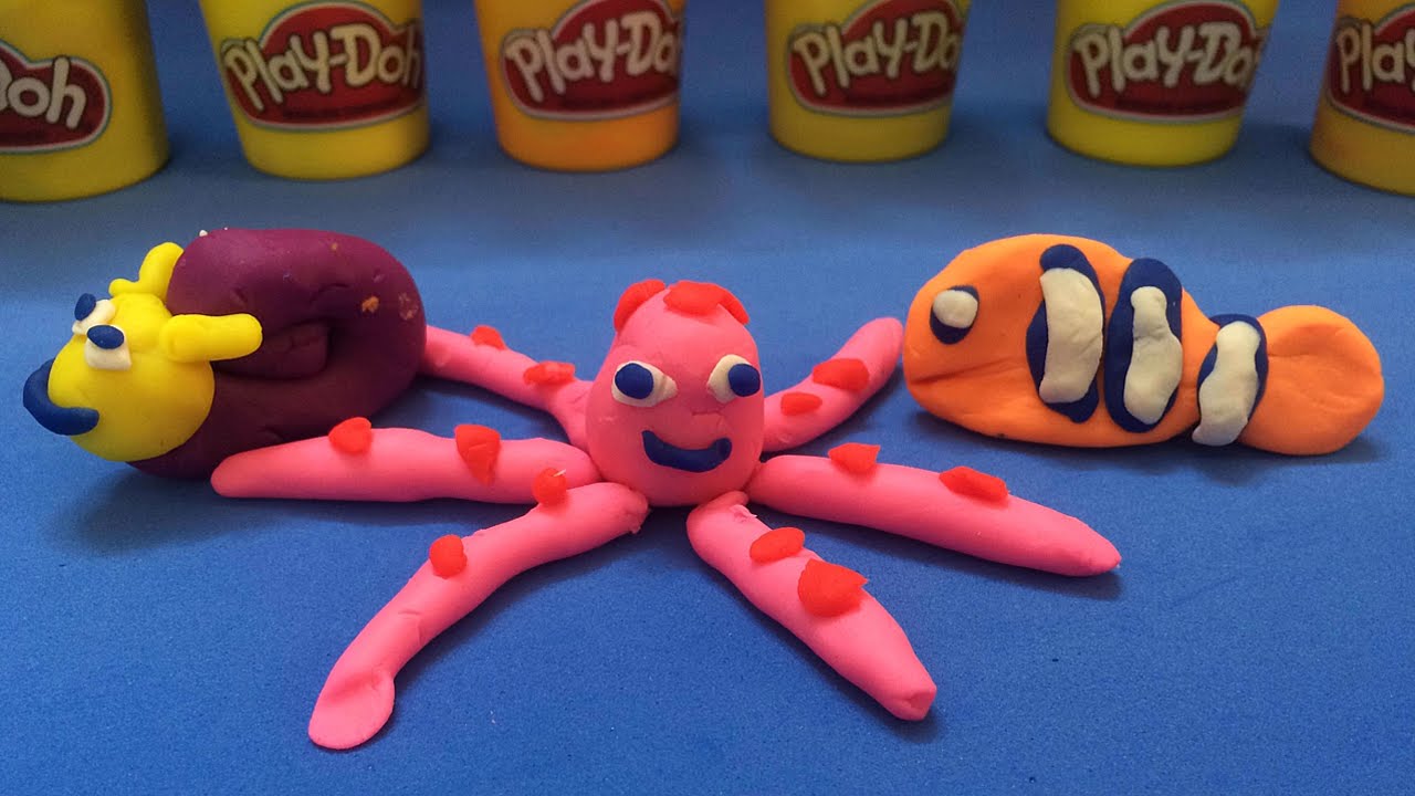 Play-Doh Octopus, Nemo Fish and Snail Bob - YouTube