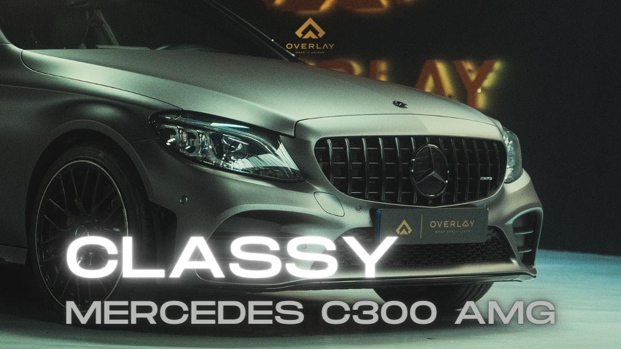 MERCEDES C300 AMG | Car Wrap in Matte Dark Grey - YouTube