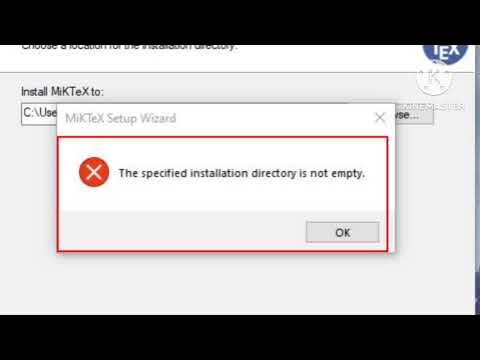 Fix The installation directory is not empty miktex | Unable to install MiKTeX after uninstalling ...