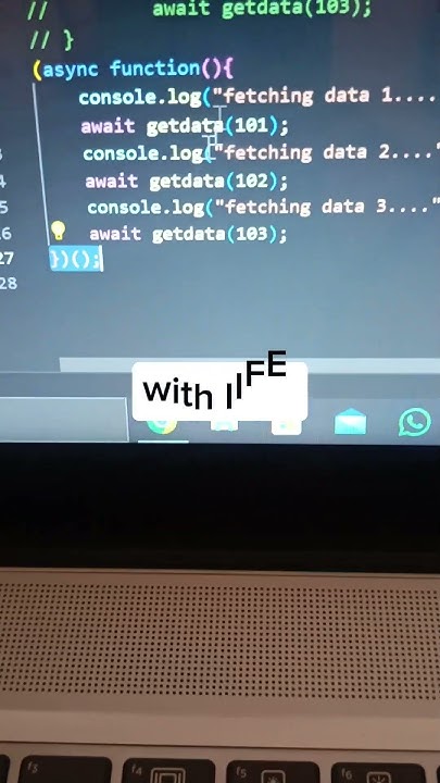 Async Await Function Without And With Iife ⚠️coder Coding Webdevelopment Html Css