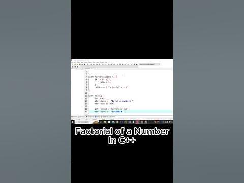 "C++ Factorial of a Number @CodeWithHarry" #shorts - YouTube
