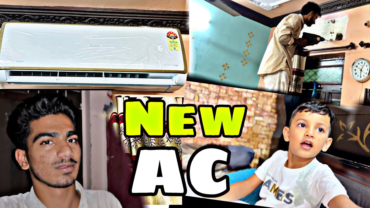 Finally new AC lag gya room me🥰| Sameer Vlogs - YouTube