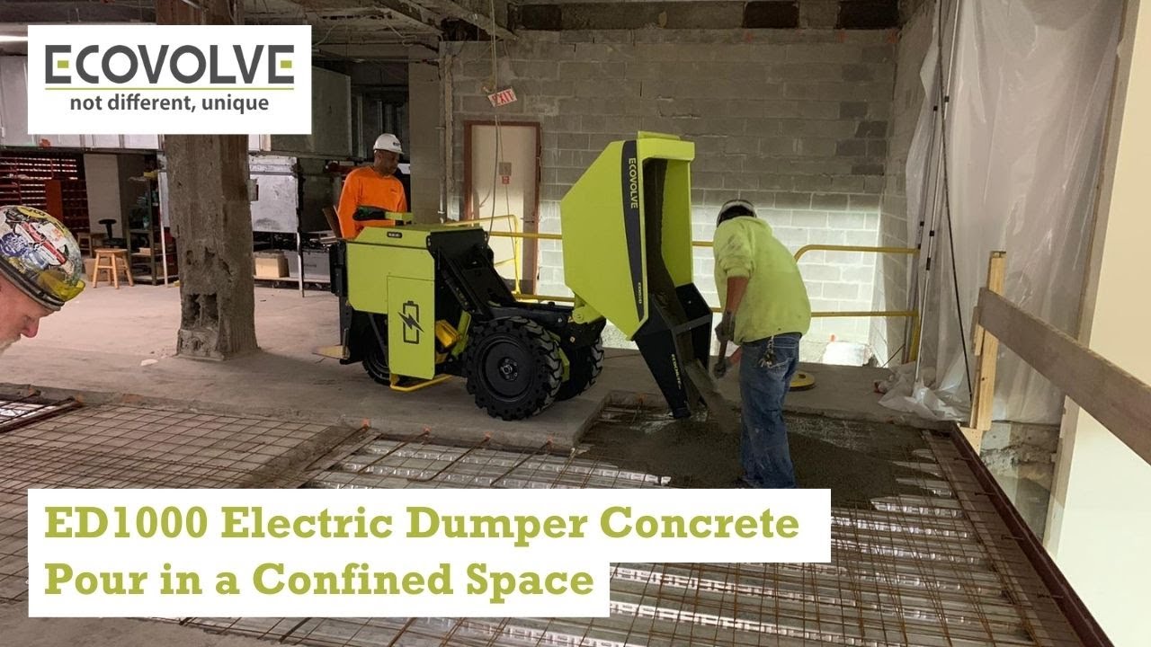Ecovolve ED1000 Electric Dumper - Concrete Pour in a Confined Space ...