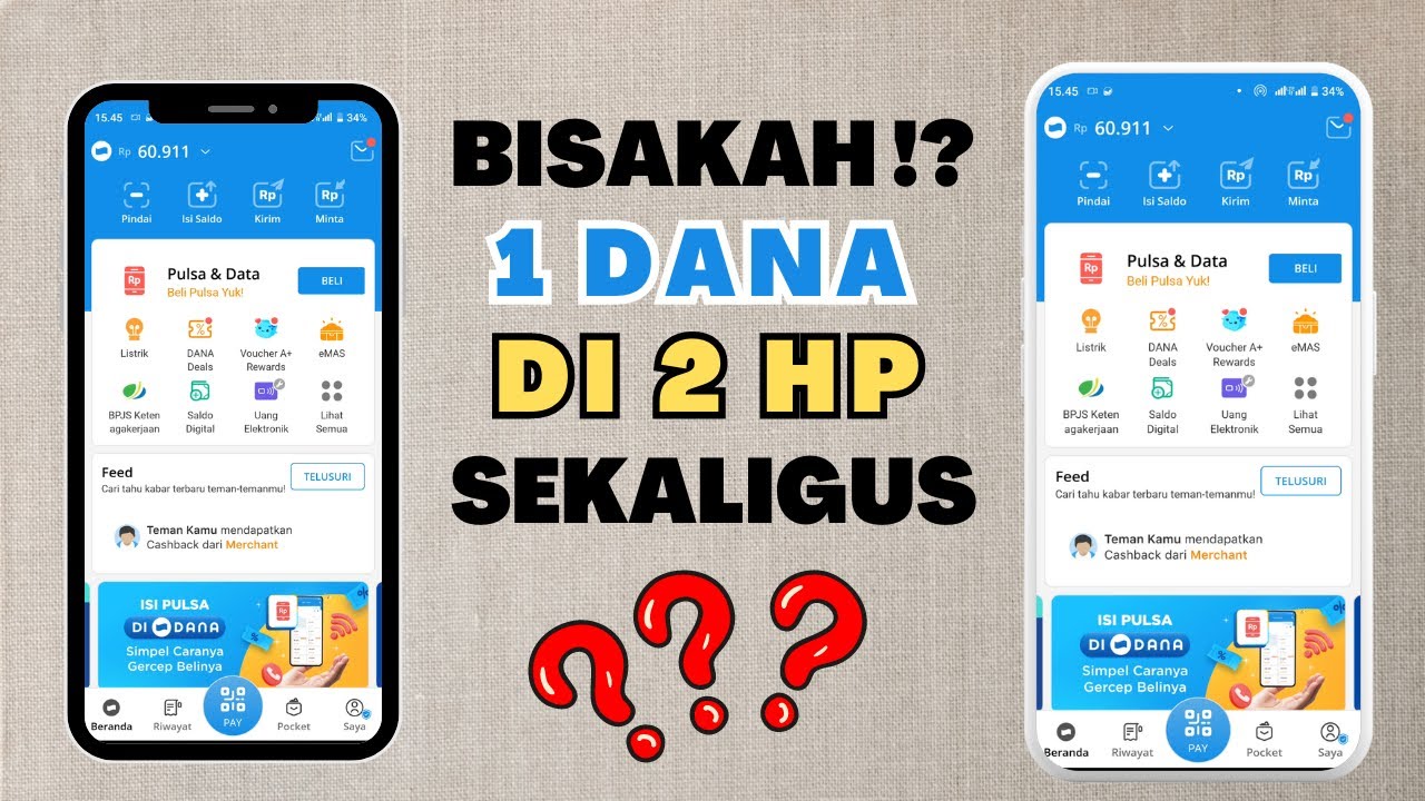 🔴 1 Akun DANA Login di 2 Hp Sekaligus, BISAKAH ? - YouTube