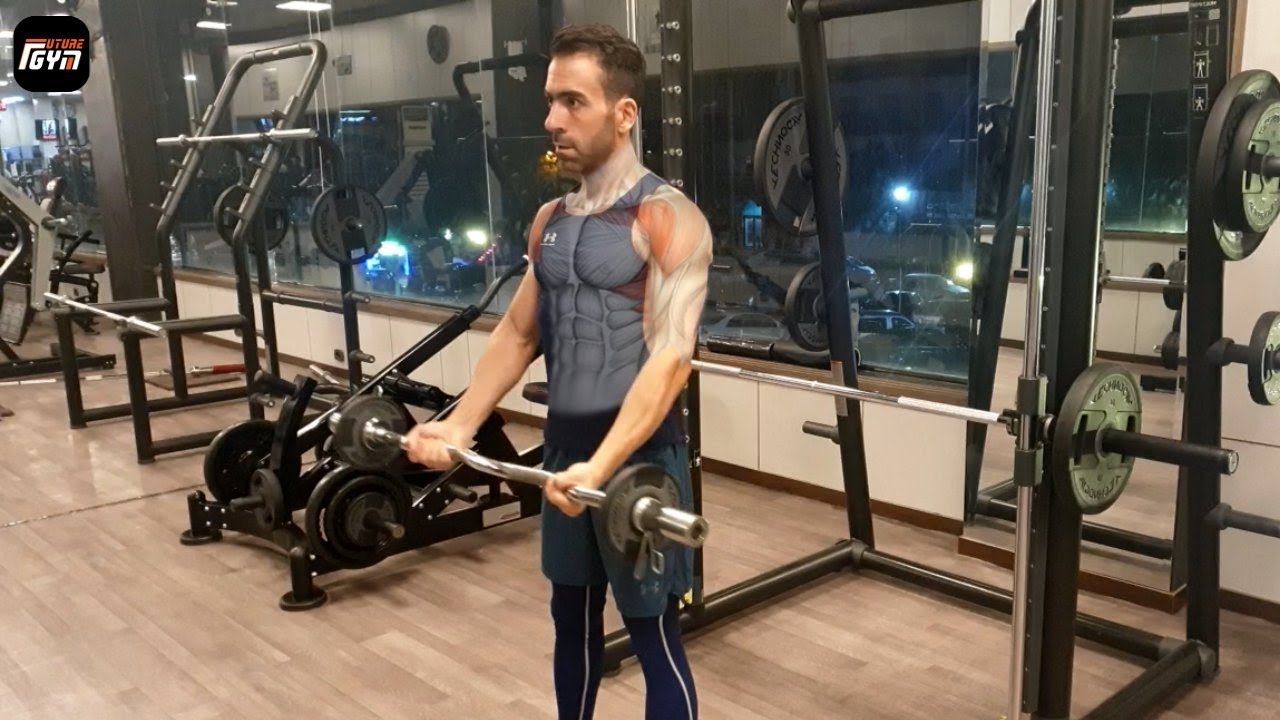 Reverse Grip Barbell Front Raise - YouTube