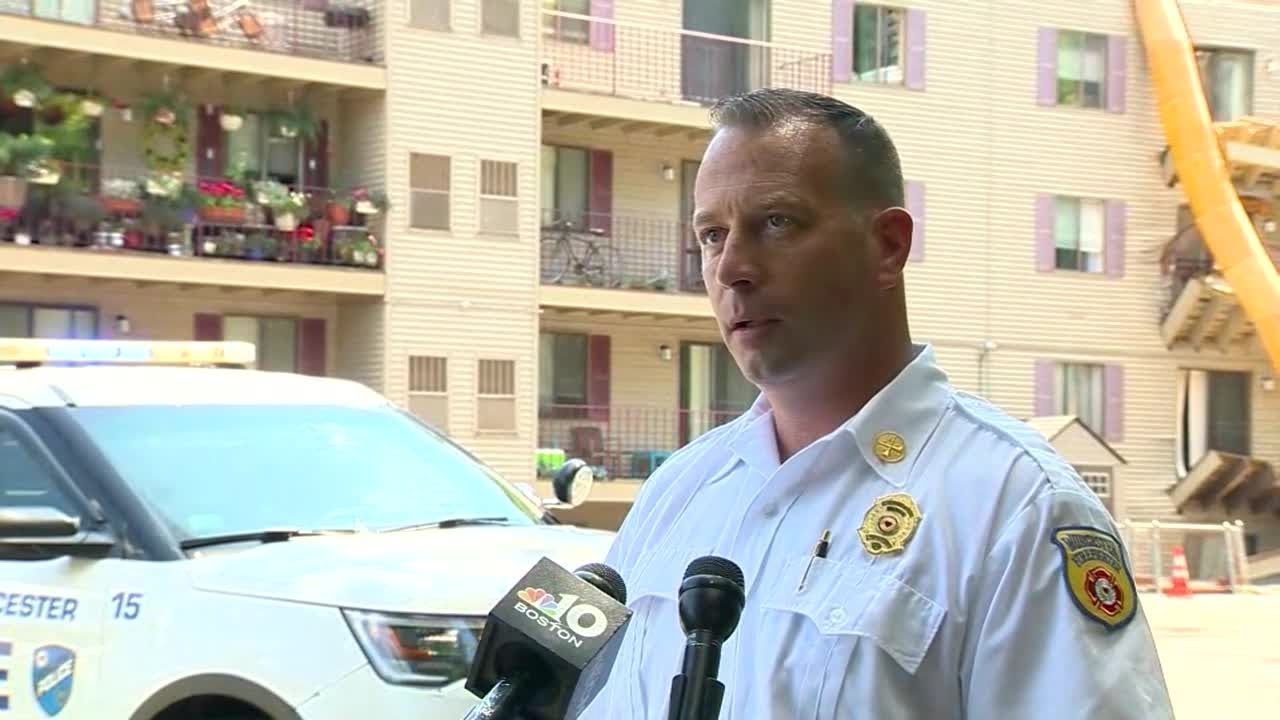 Worcester fire chief on apartment building roof collapse - YouTube