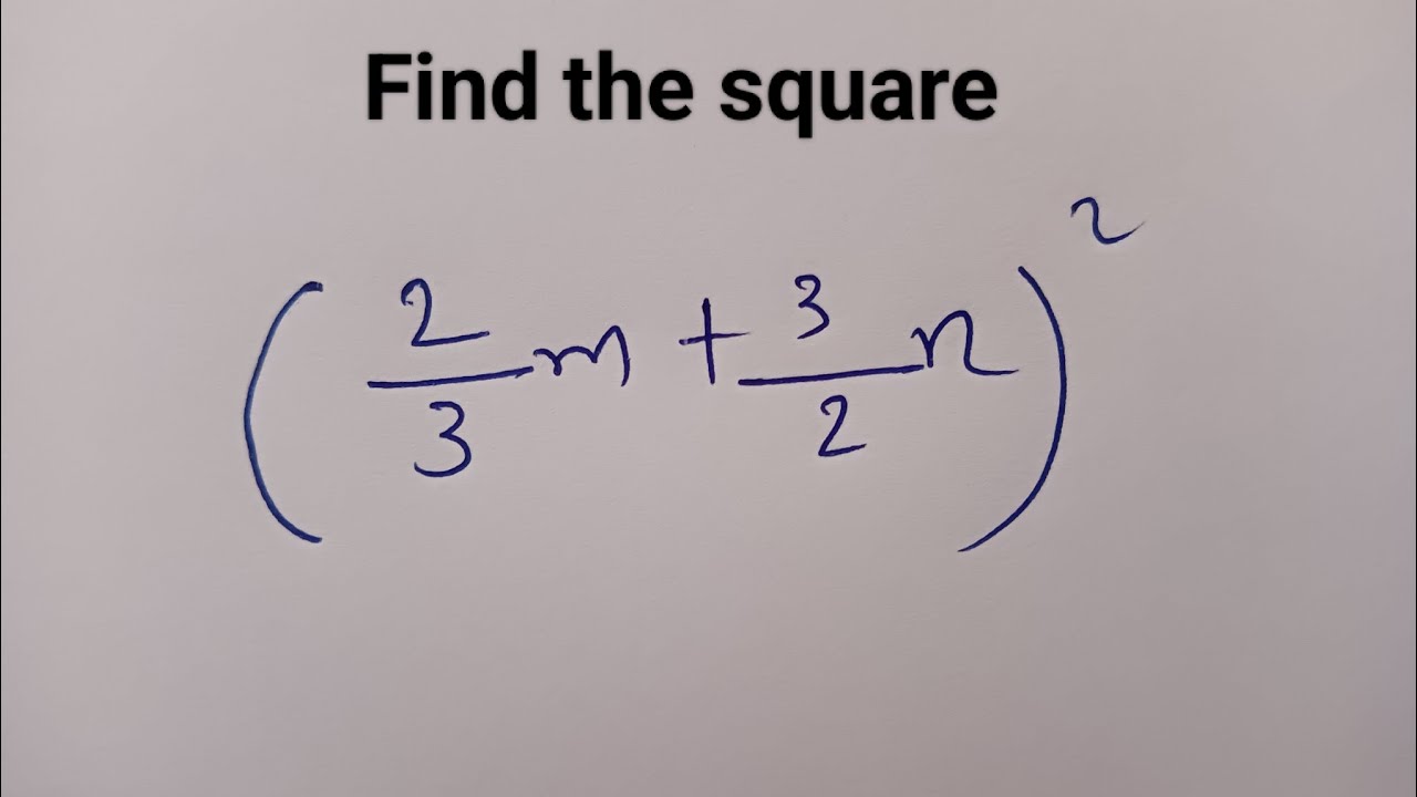 Unlocking the Secrets of Finding Squares with Identity#maths - YouTube
