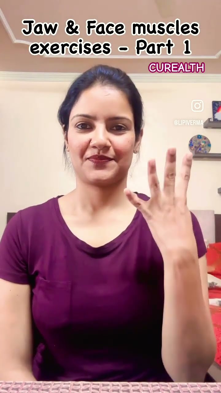 Jaw & Face Muscles Exercise - Part 1 #curealth #trending #physiotherapy #jaw #face #muscles # ...