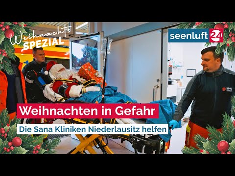 Der Weihnachtsmann in Not - Die Sana Kliniken Niederlausitz sind zur Stelle