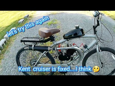 motorized bicycle- testing the Kent cruiser. .again - YouTube