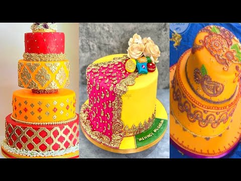 Cake Designs for Mehndi |Cake Designs for Dholki/Mayoon| Mehndi/Mayoon ...