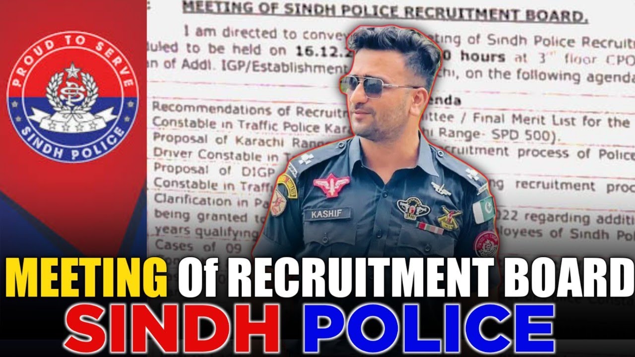 Meeting Of Recruitment Commette - Agenda Of CRO - sindh Police Jobs ...