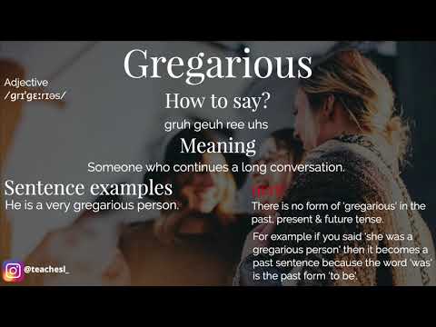 How to say and use gregarious? - YouTube