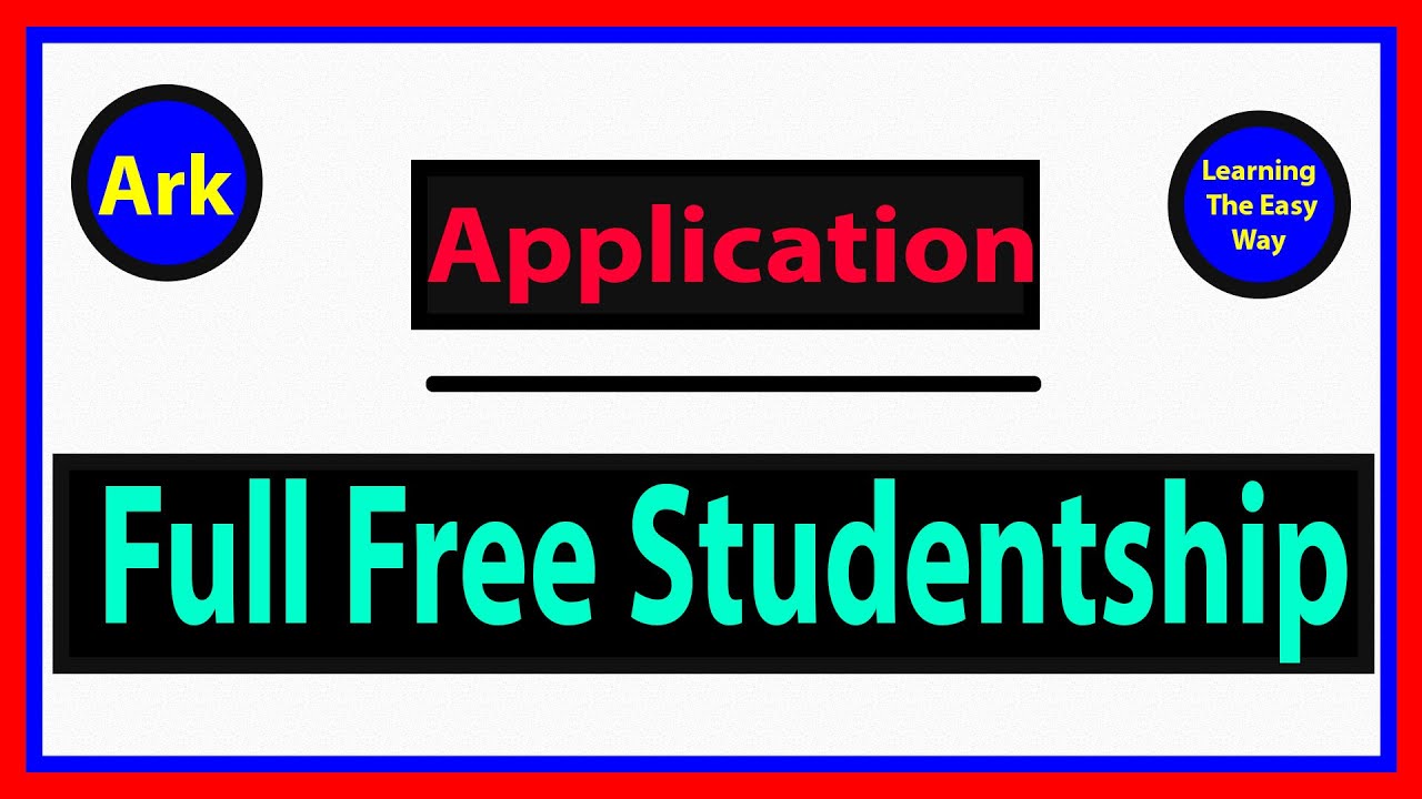 Application for full free Studentship - YouTube