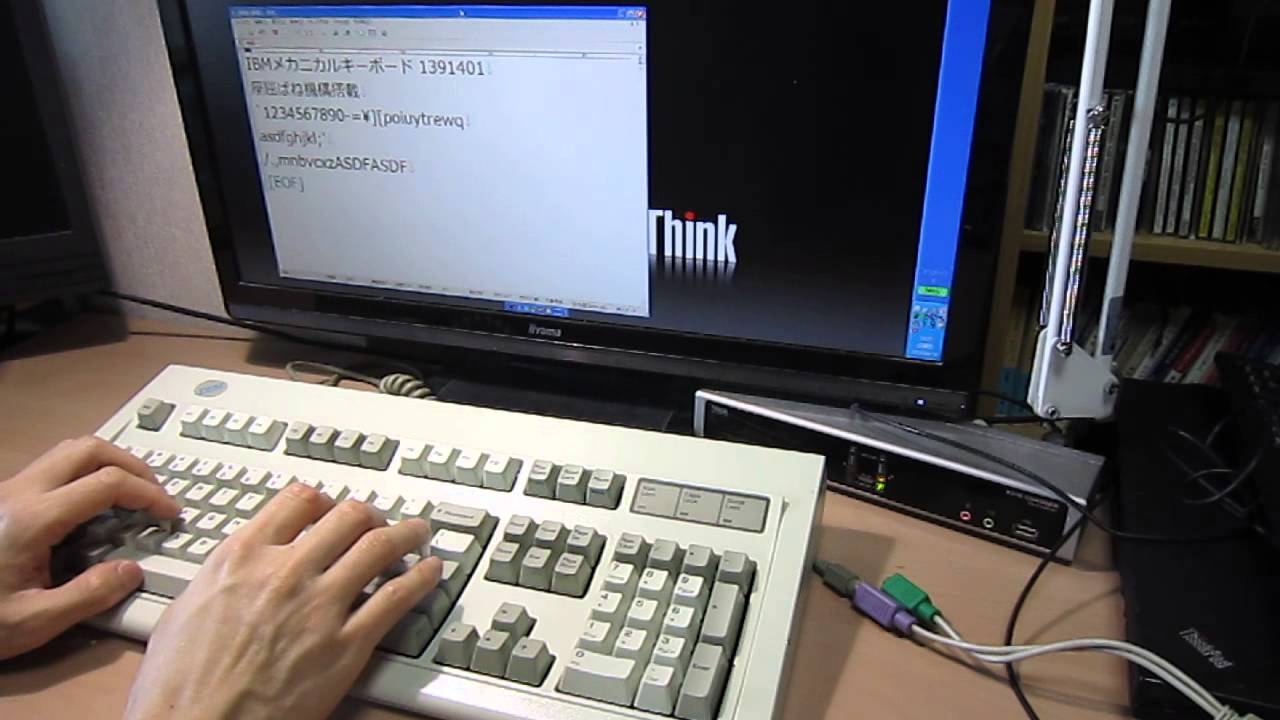 IBM Model M 1391401 (blue logo, 1993 by Lexmark) - YouTube