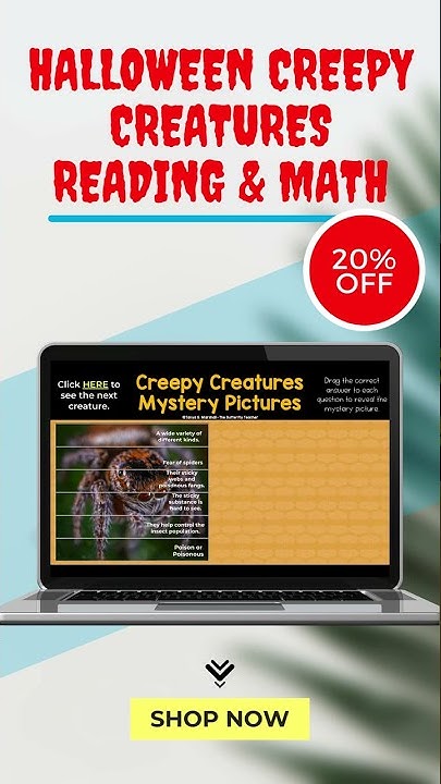 Creepy Creatures Halloween Reading & Math Activity for Kids # ...