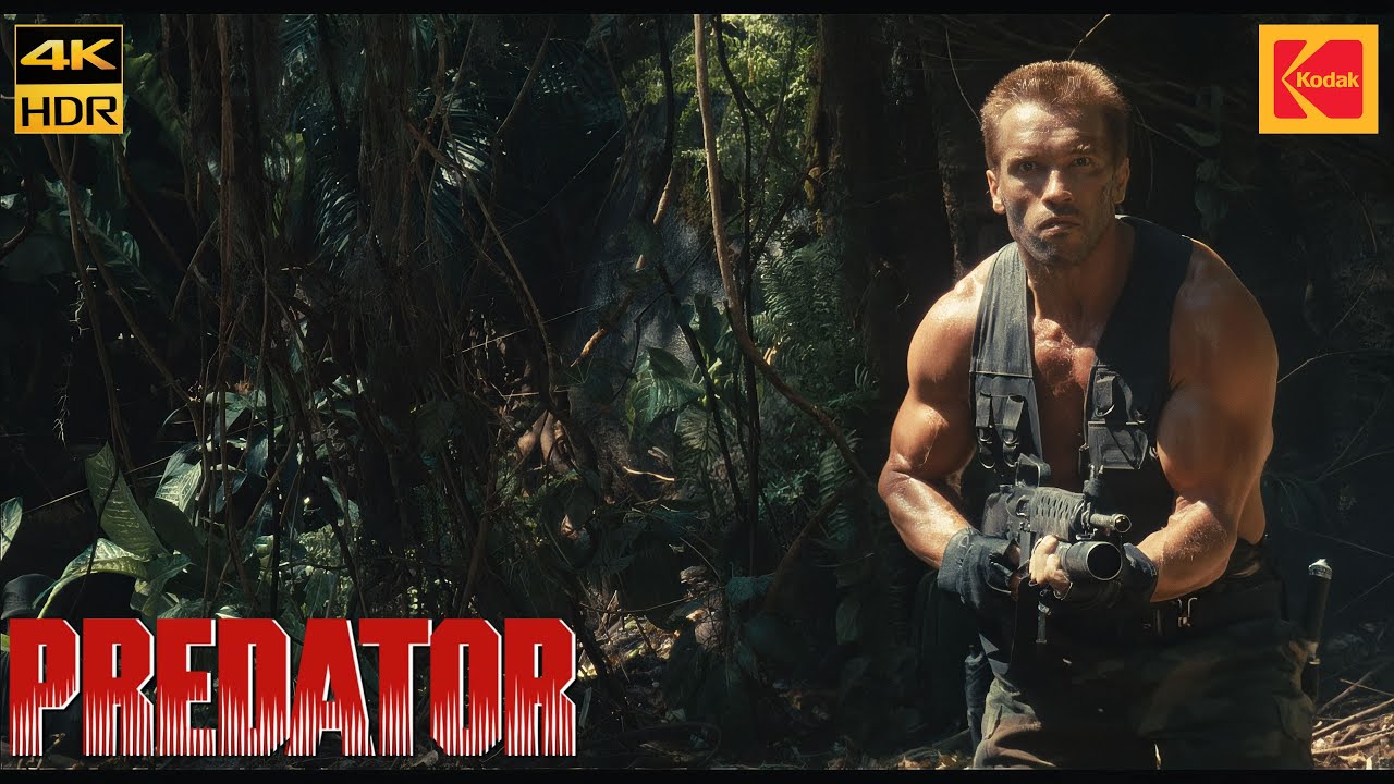 Predator (1987) The Trap Movie Clip Scene 4K HDR10+ Kodak 2383 D55 ...