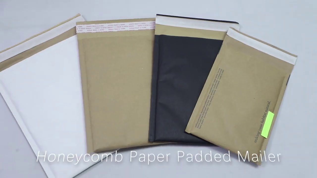 Eco-friendly Paper Cushion Courier Bag Mailer with Honeycomb Paper ...