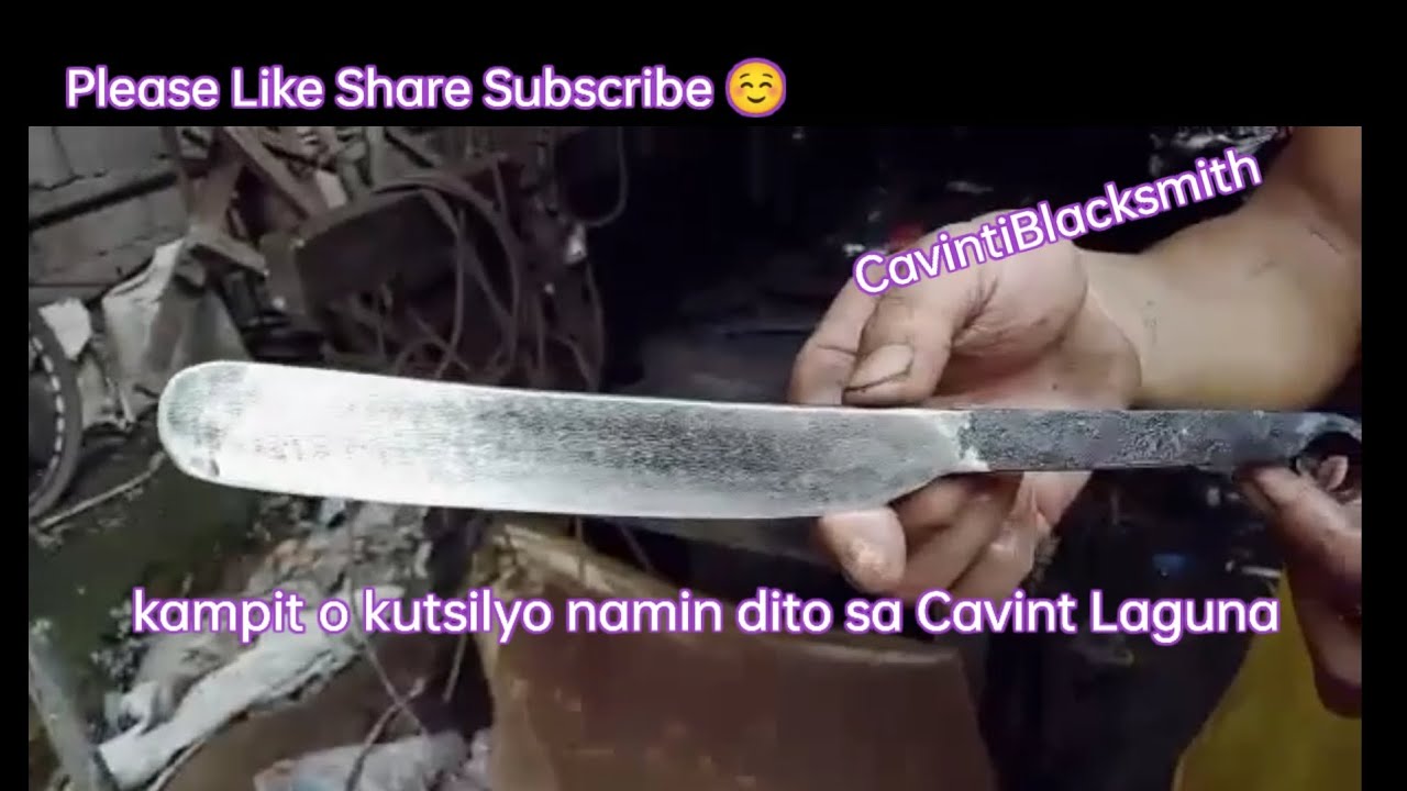 How to forge pandan / kitchen knife | Leafspring | paano gumawa ng ...