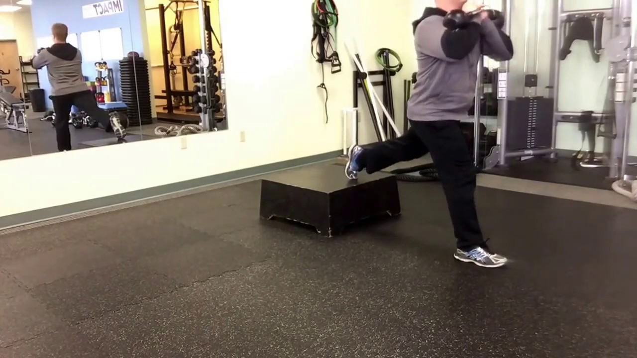 One leg KB front squat - YouTube