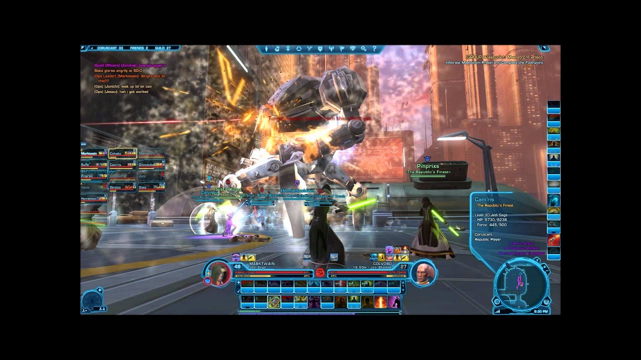 SWTOR Coruscant World Boss Raid - The Republic's Finest - YouTube