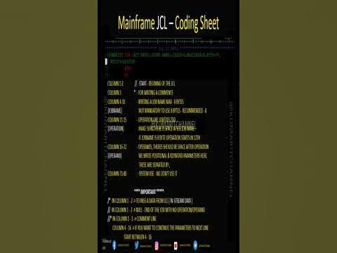 Mainframe JCL Coding Sheet - YouTube