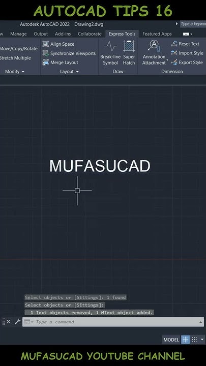 AutoCAD Tips 16 Change Text Into Mtext #Shorts - YouTube