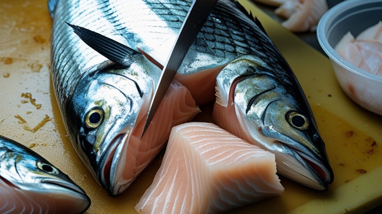 Kingfish Cube Cutting || Experts Cutting master easy Fish Cutting - YouTube