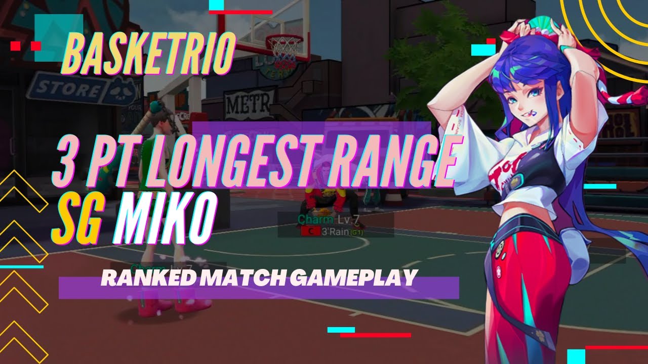 How far is Miko's 3-point range? - SG Miko Gameplay - Basketrio Ranked ...