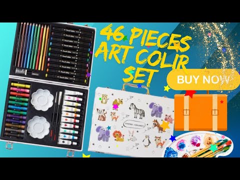 46-Piece Art Colour Set Unboxing & Review | Best Creative Kit of 2024 ...