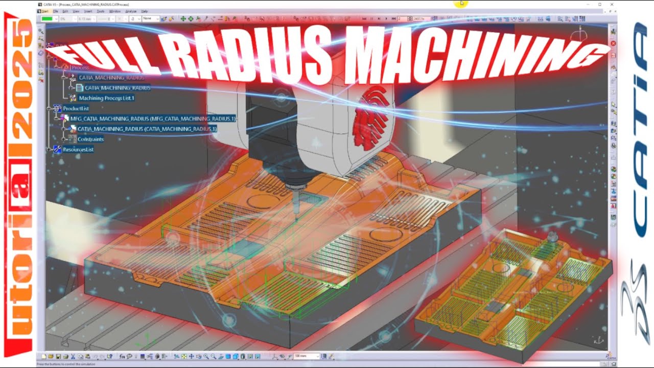 CATIA MACHINING RADIUS - YouTube