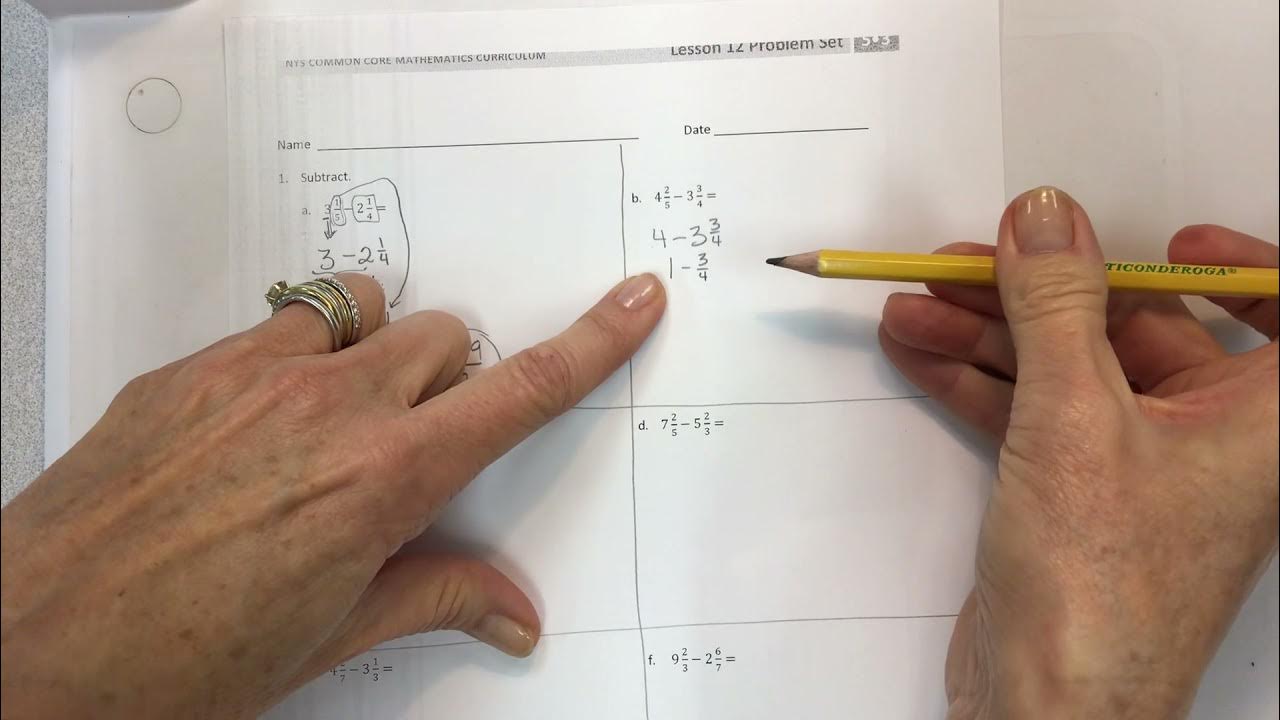 Eureka math grade 5 module 3 lesson 12 problem set - YouTube
