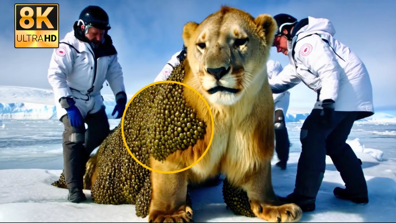 This Lion's Rescuer Removes Shocking Growths Covering Its Body! - YouTube
