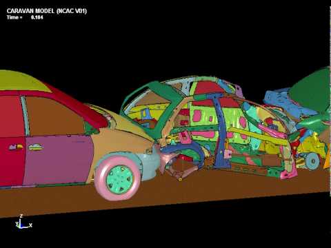 3 Cars FEM Model Crash Test - LS-DYNA #3 - YouTube