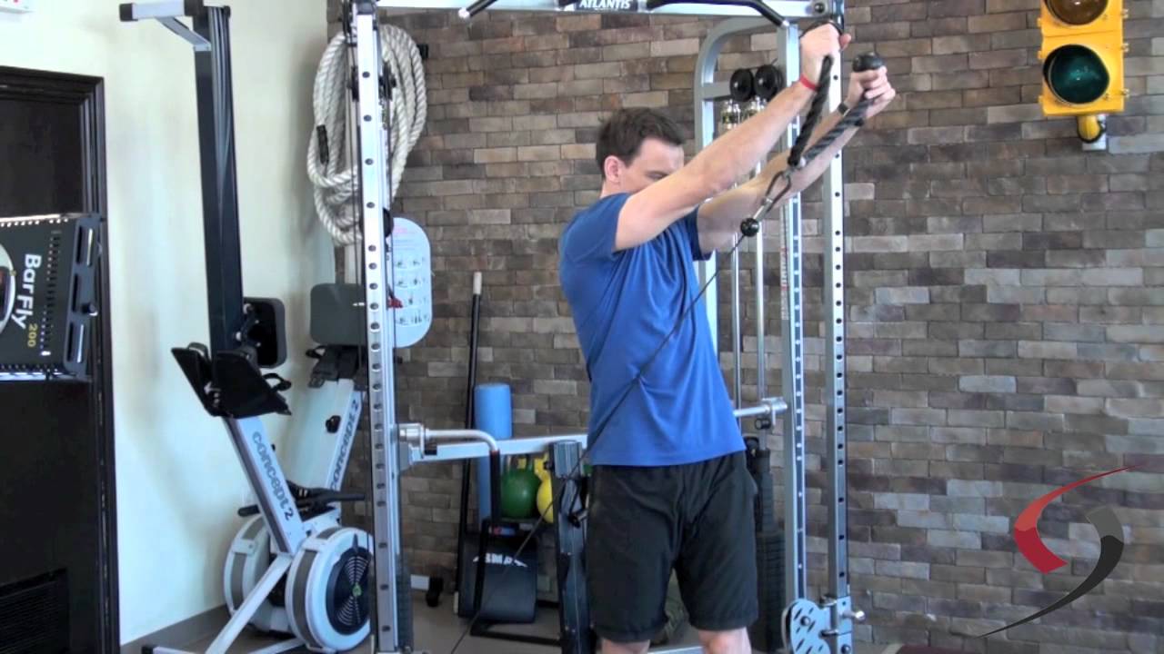 cable rope reverse woodchop - YouTube