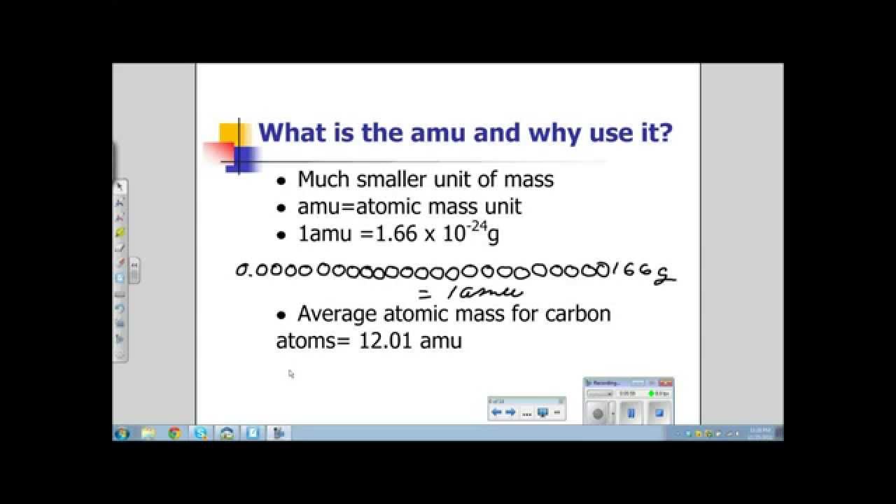 2.1 B Atomic Mass Units (amu) - YouTube